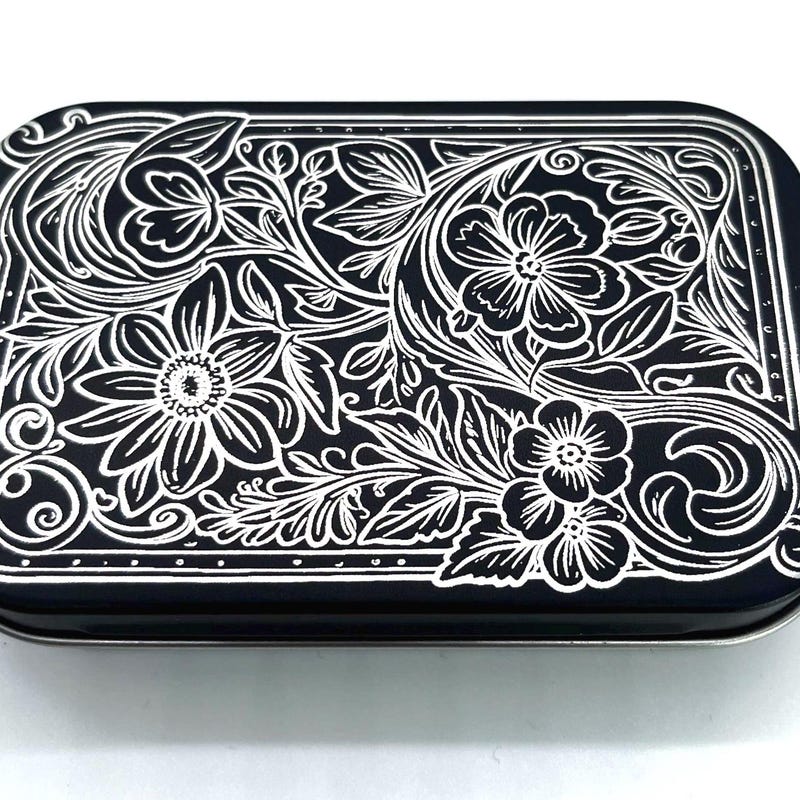 Floral Tin Box - Etsy