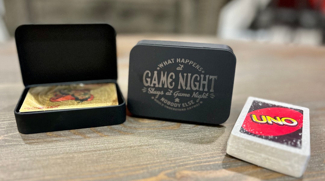 Engraved Playing Card Tin: Family Game Night Party Favor - Etsy