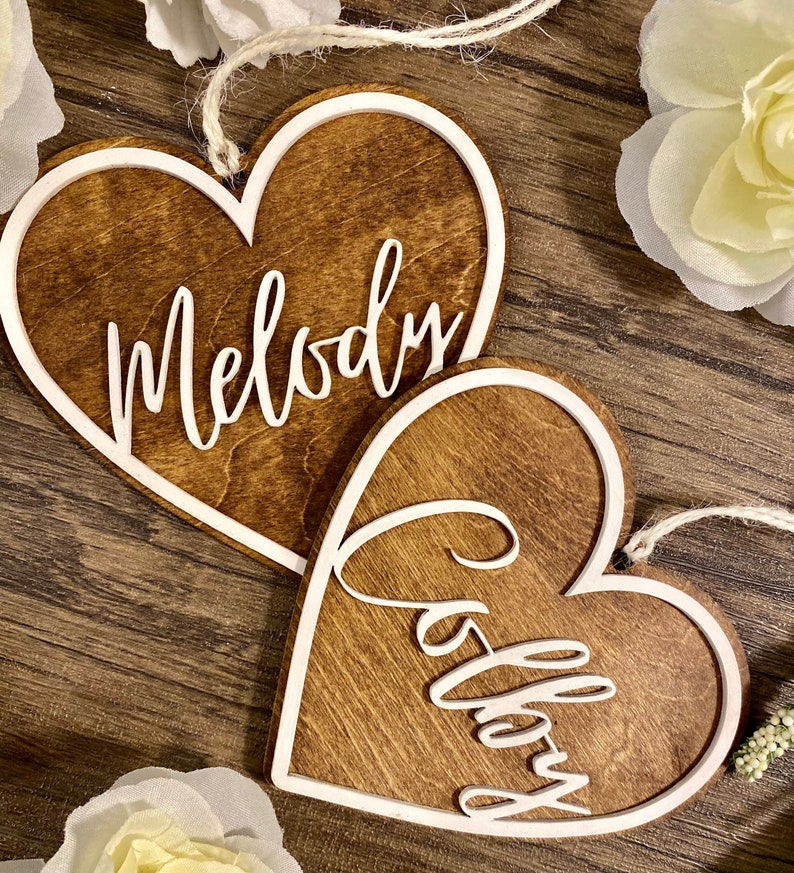 Personalized Heart Gift Tags - Etsy
