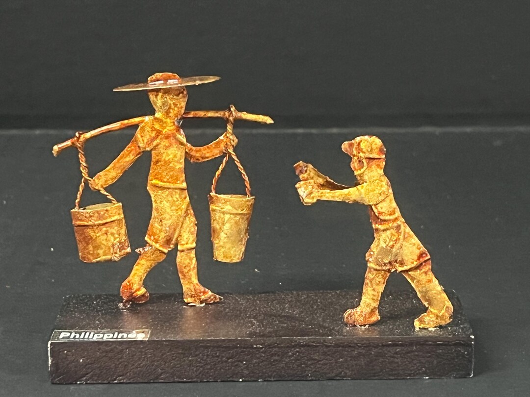 Authentic Philippine Handmade Die Cast Tin Metal Taho Vendor Sculpture ...