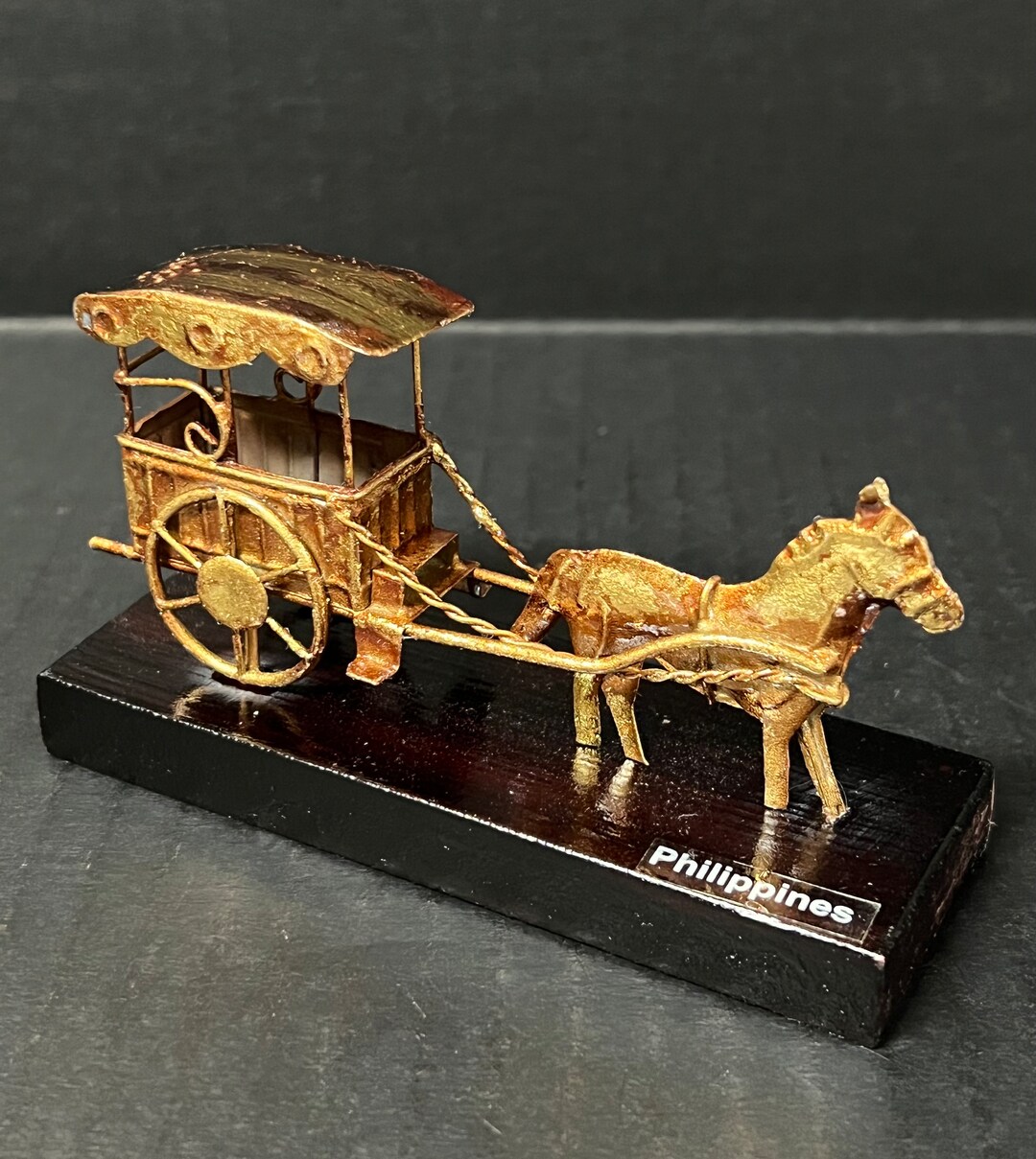 Authentic Philippine Handmade Die Cast Metal KALESA Sculpture Souvenir ...