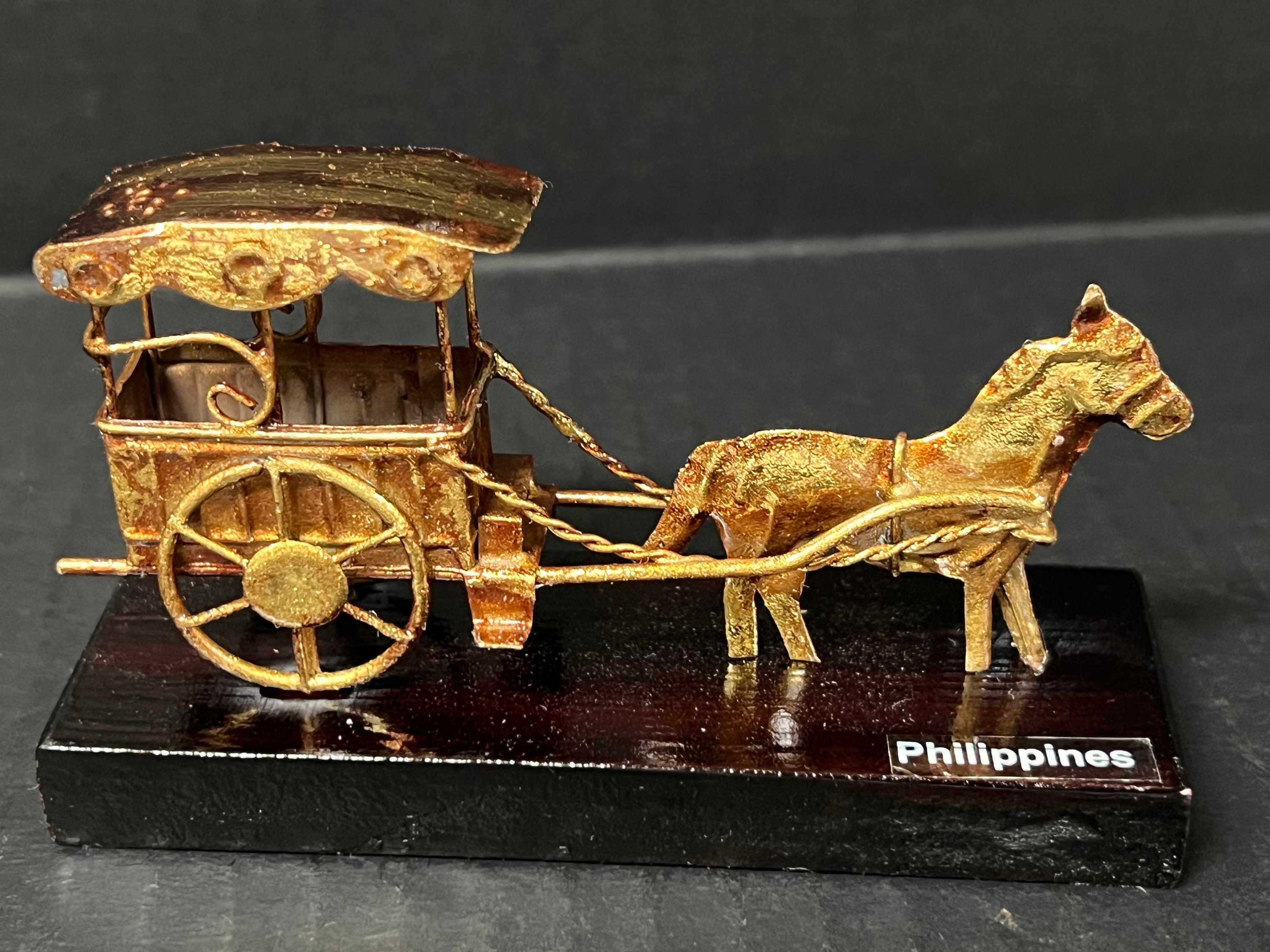 Authentic Philippine Handmade Die Cast Metal KALESA Sculpture Souvenir ...