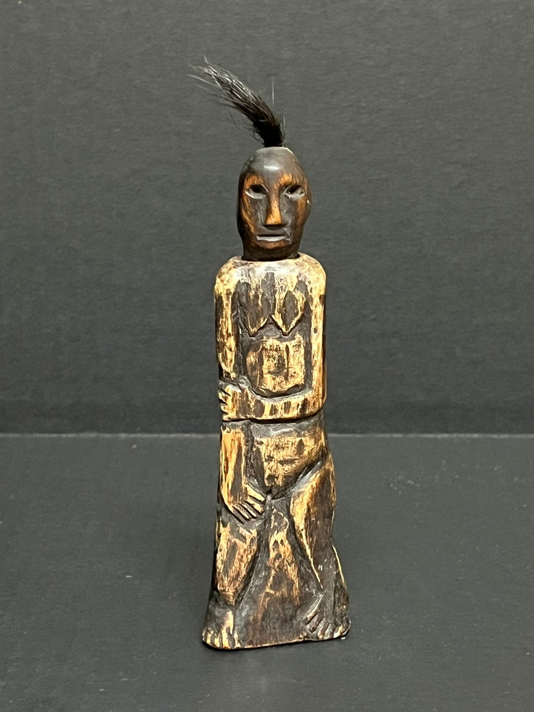 Authentic Philippine Ifugao Tribal Art Carved Wood and Bone Lime ...