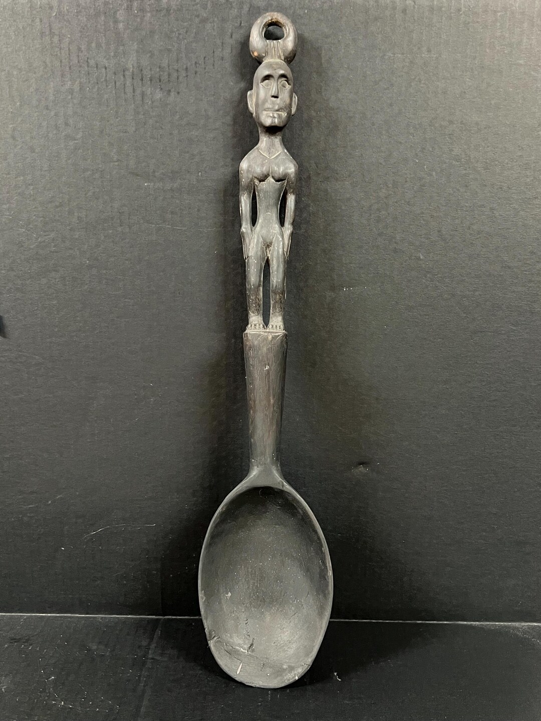 Philippine Ifugao Tribal Art Carved Wood Figurative Cooking Spoon Tools ...