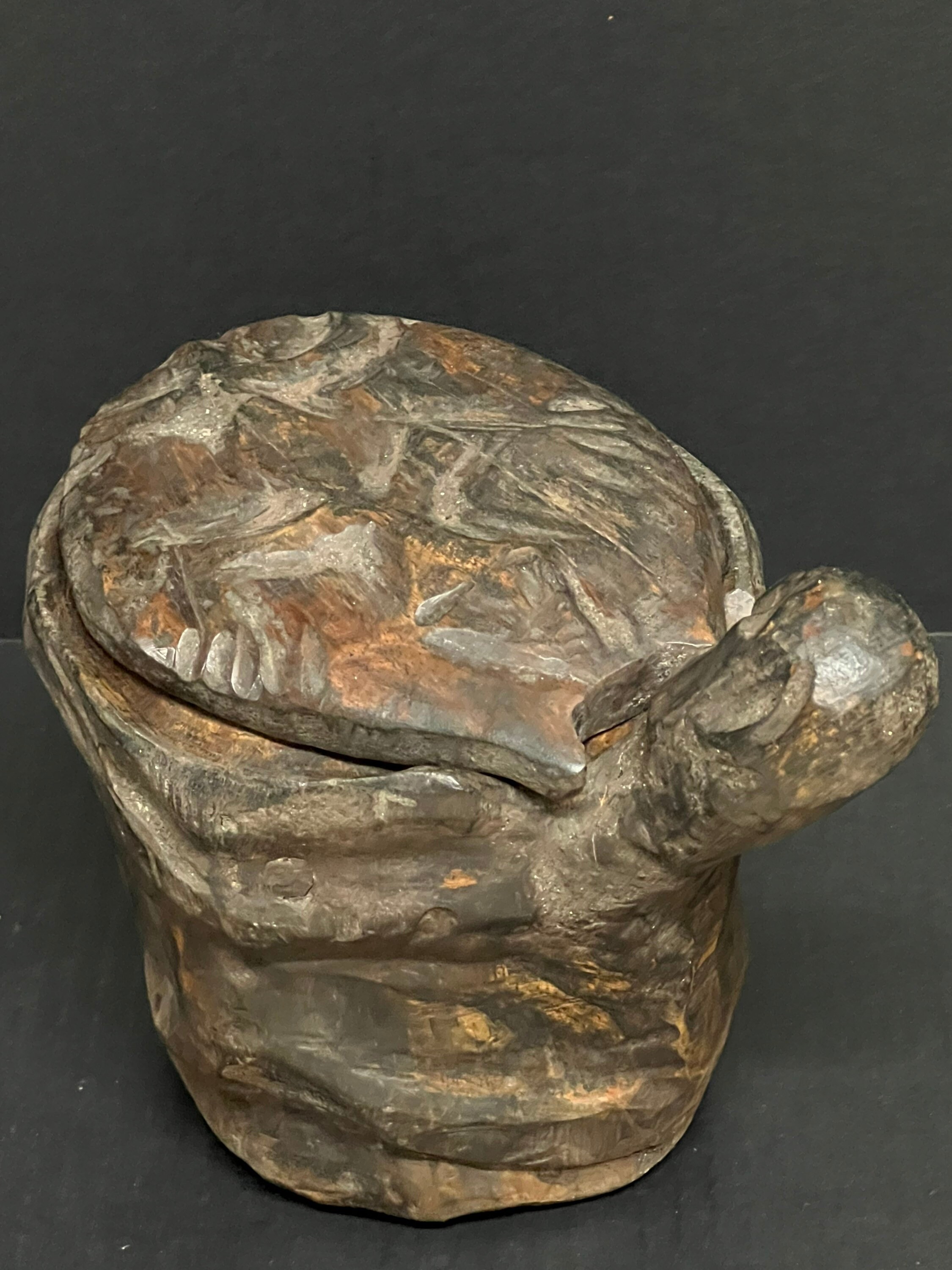 Philippine Ifugao Tribal Art Salted Meat Container With Face and Lizard ...