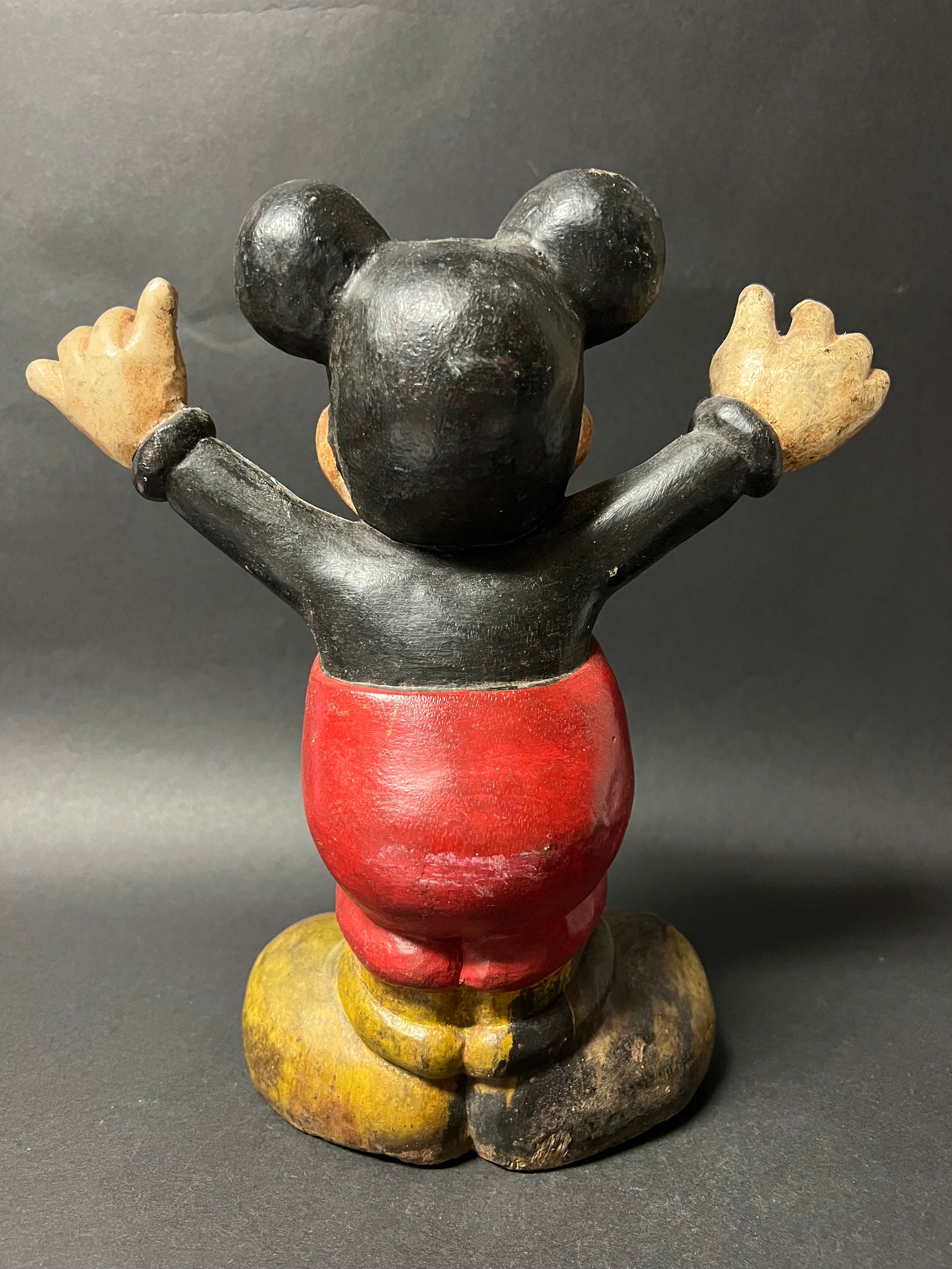 Carved Wood Folk Art Painted Disney Character Mickey Mouse - Etsy