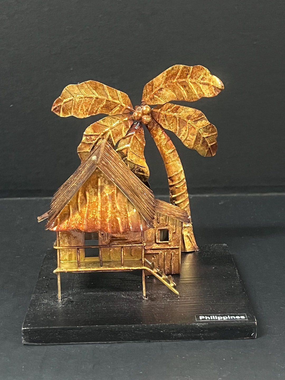 Authentic Philippine Handmade Die Cast Metal Large Bahay Kubo Sculpture ...