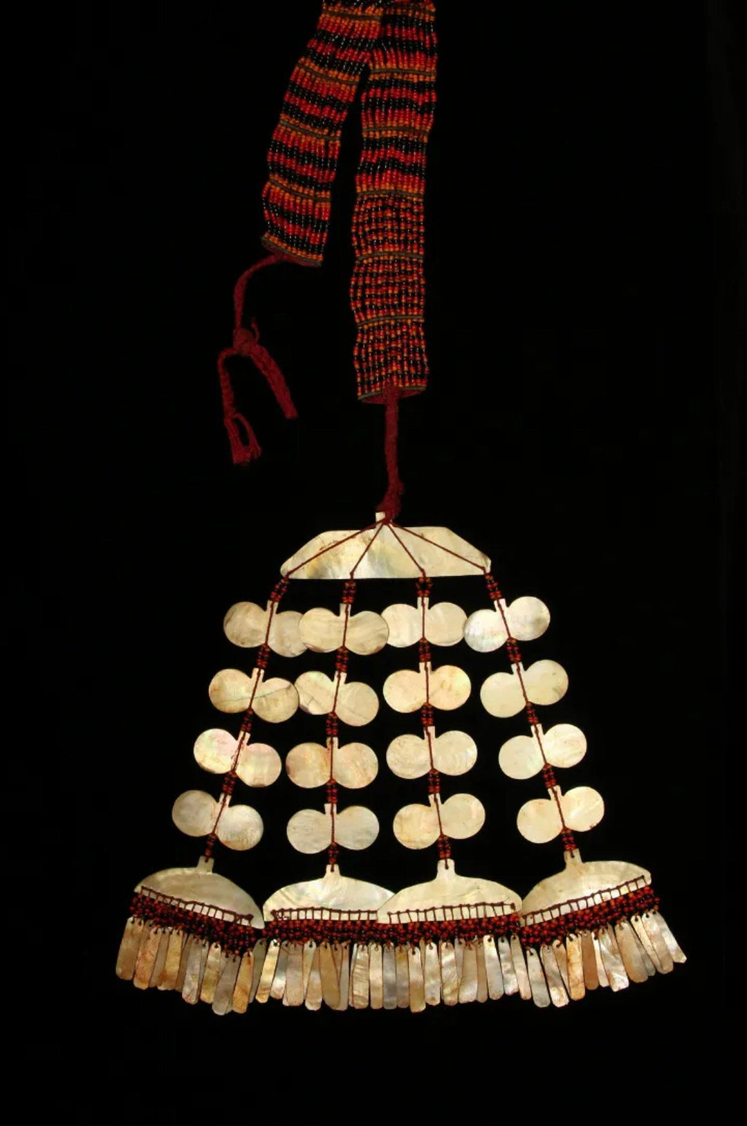 Philippine Tribal Art Isneg Sipattal Necklace Chest Ornament Mother of ...