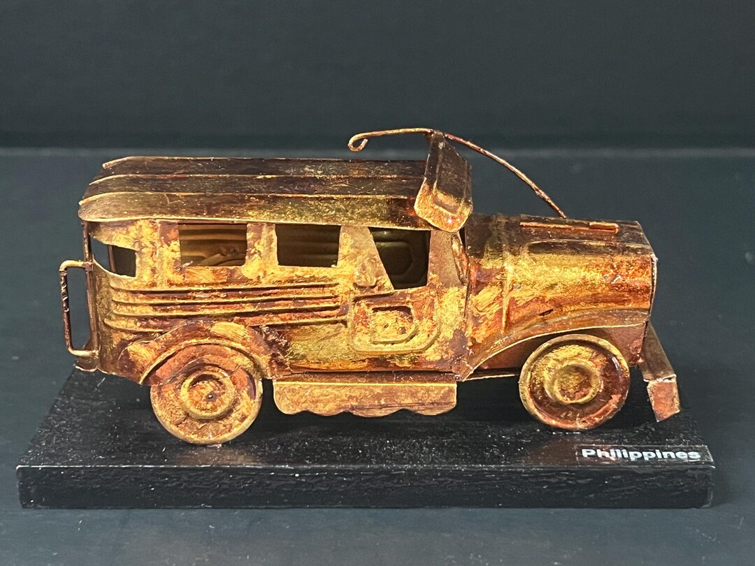 Authentic Philippine Handmade Die Cast Metal Large Jeepney Sculpture ...