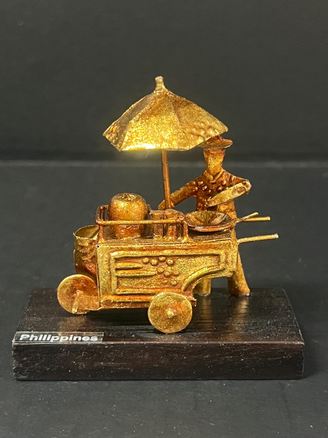 Authentic Philippine Handmade Die Cast Tin Metal Fish Ball Vendor Sculpture Souvenir, Gift and ...