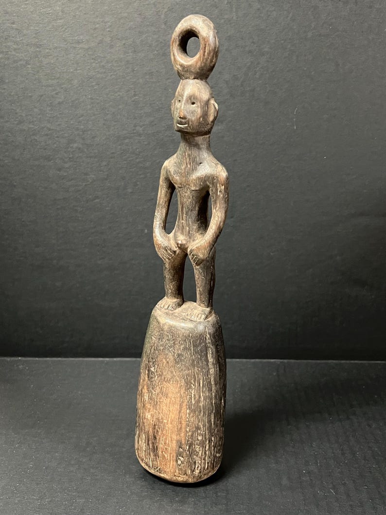 Philippine Ifugao Tribal Art Carved Wood Figurative Cooking Spatula ...