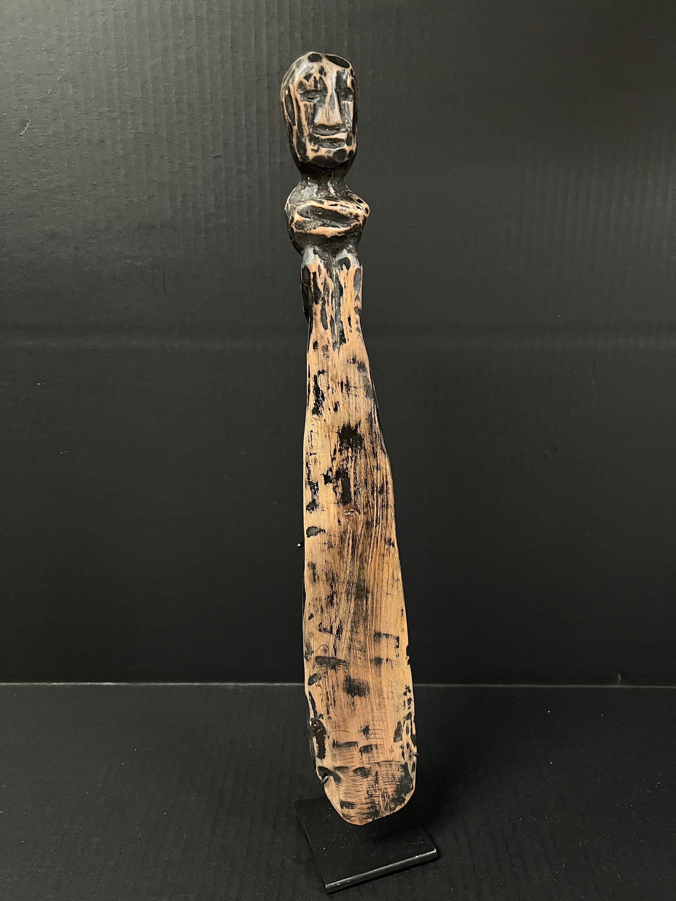 Philippine Ifugao Tribal Art Carved Wood Figurative Cooking Spatula ...