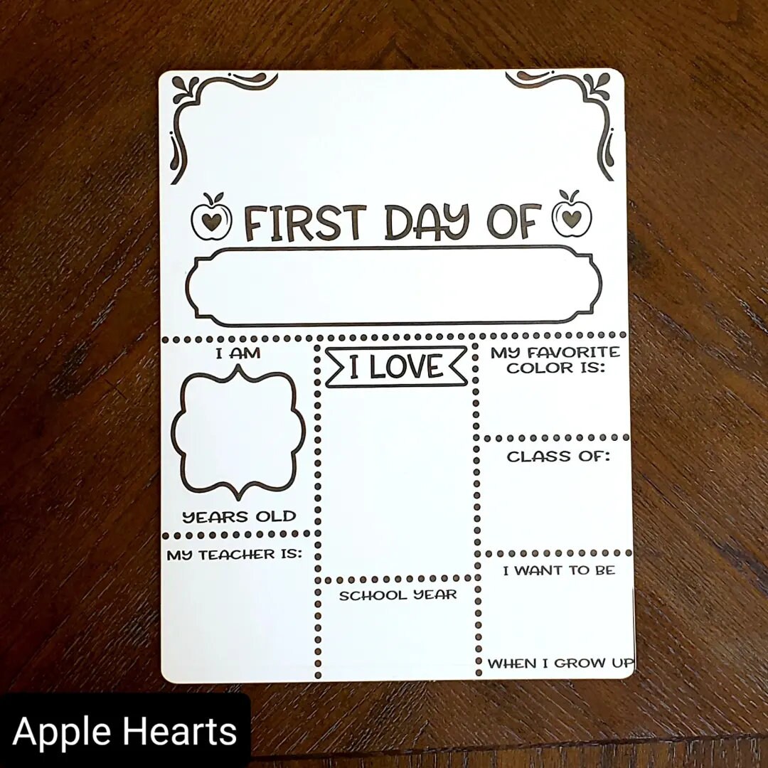 First Day of School Dry Erase Board Sign 6 Designs - Etsy