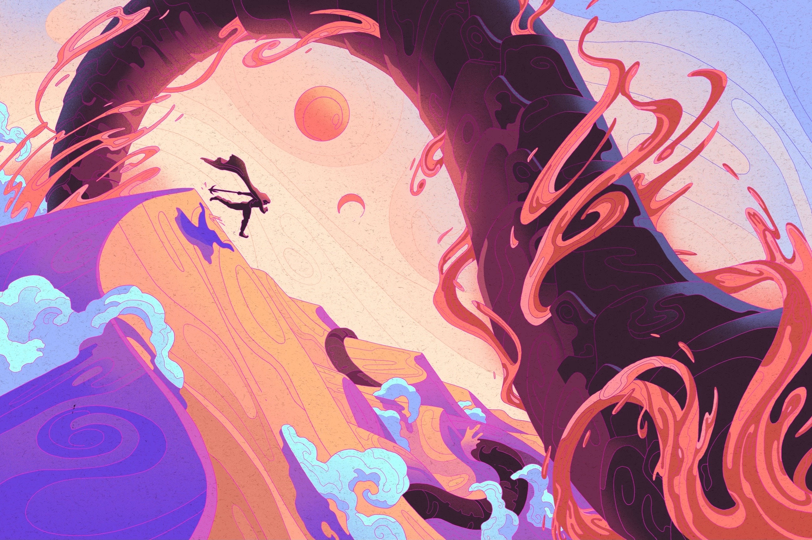 Shai Hulud (DUNE Fanart Print) - Desert Landscape With Sandworm for ...