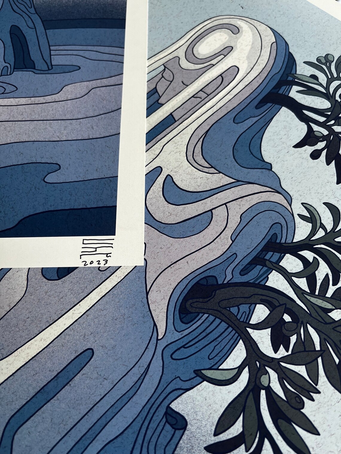 Sorrow - Original Print Depicting the Overflow of Grief - Etsy