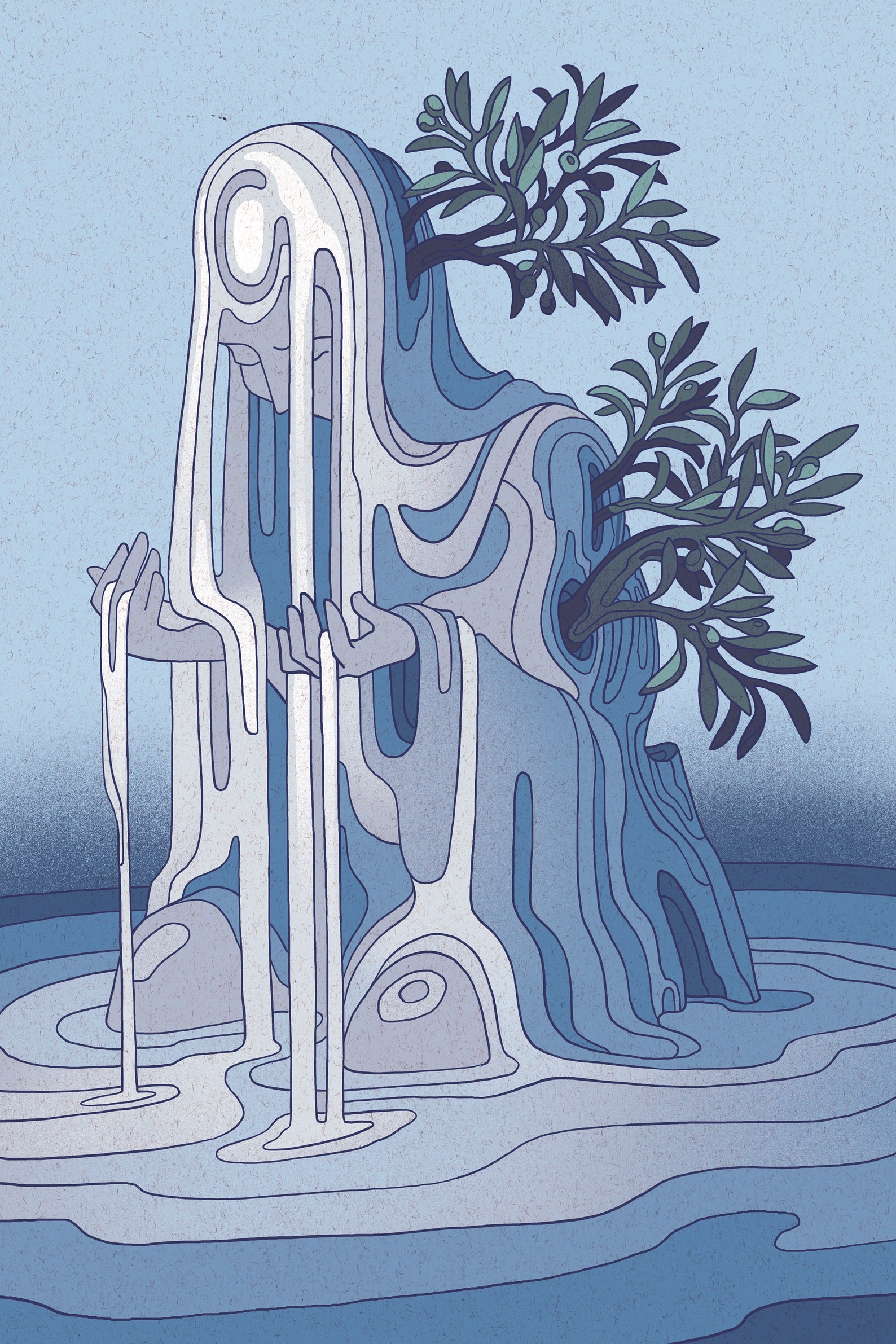 Sorrow - Original Print Depicting the Overflow of Grief - Etsy