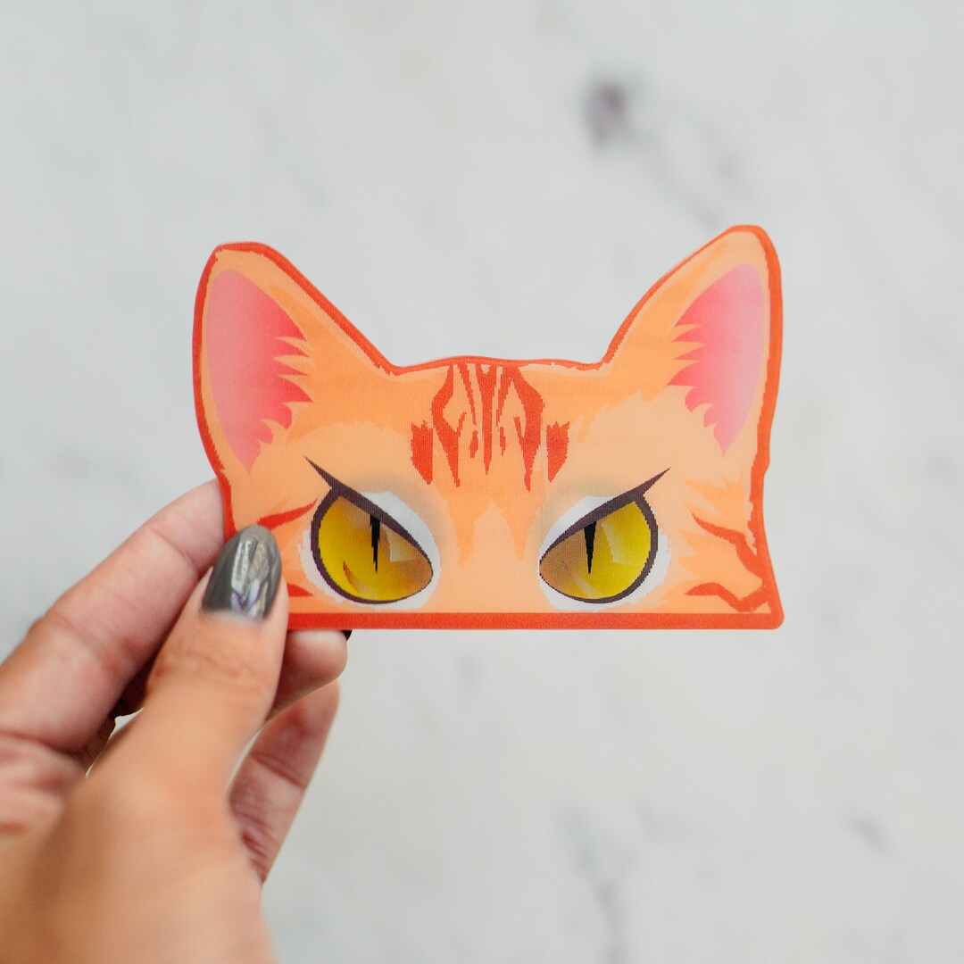 Orange Tabby Cat Peeker Vinyl Sticker 3D Motion/animated | Cats ...