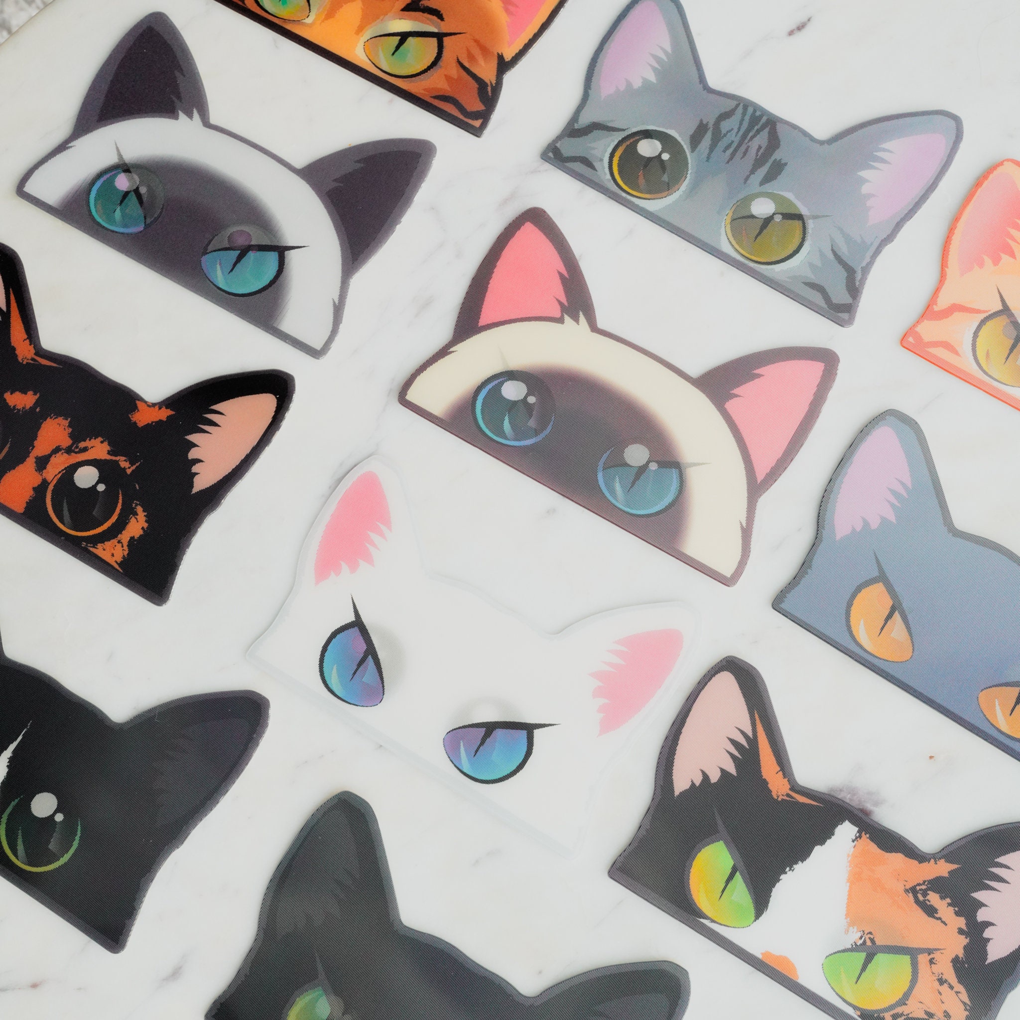 Brown Bengal Cat Peeker Vinyl Sticker 3D Motion/animated Cats Stickers ...