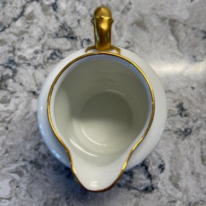 White and Gold Haviland France Limoges Pitcher - Etsy