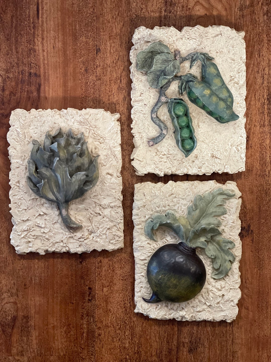 Set/3 Vegetable Wall Hangings Resin 3D Veggies! - Etsy