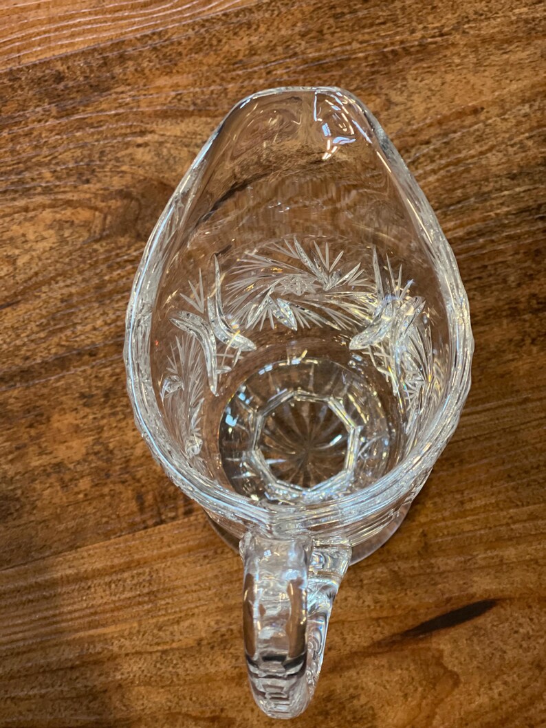 Vintage Cut Glass Lead Crystal Pitcher Pinwheel Design No Chips - Etsy