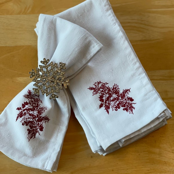 Snowflake Napkins - Etsy