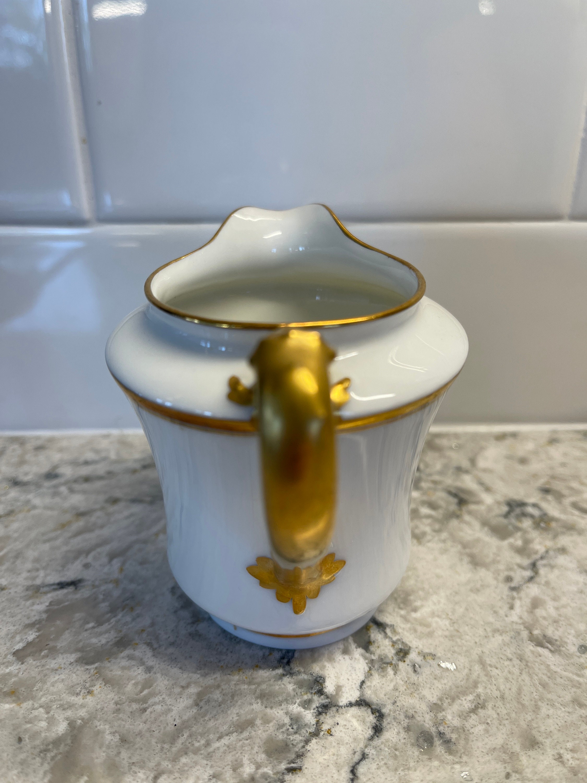 White and Gold Haviland France Limoges Pitcher - Etsy