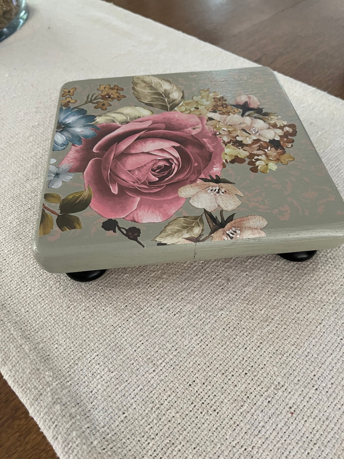 Wood Risers, Display Risers, Kitchen Display Riser. Green Square, Pink ...