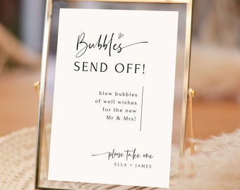 Bubble Send off Sign Wedding Ceremony Sign Wedding Bubble - Etsy