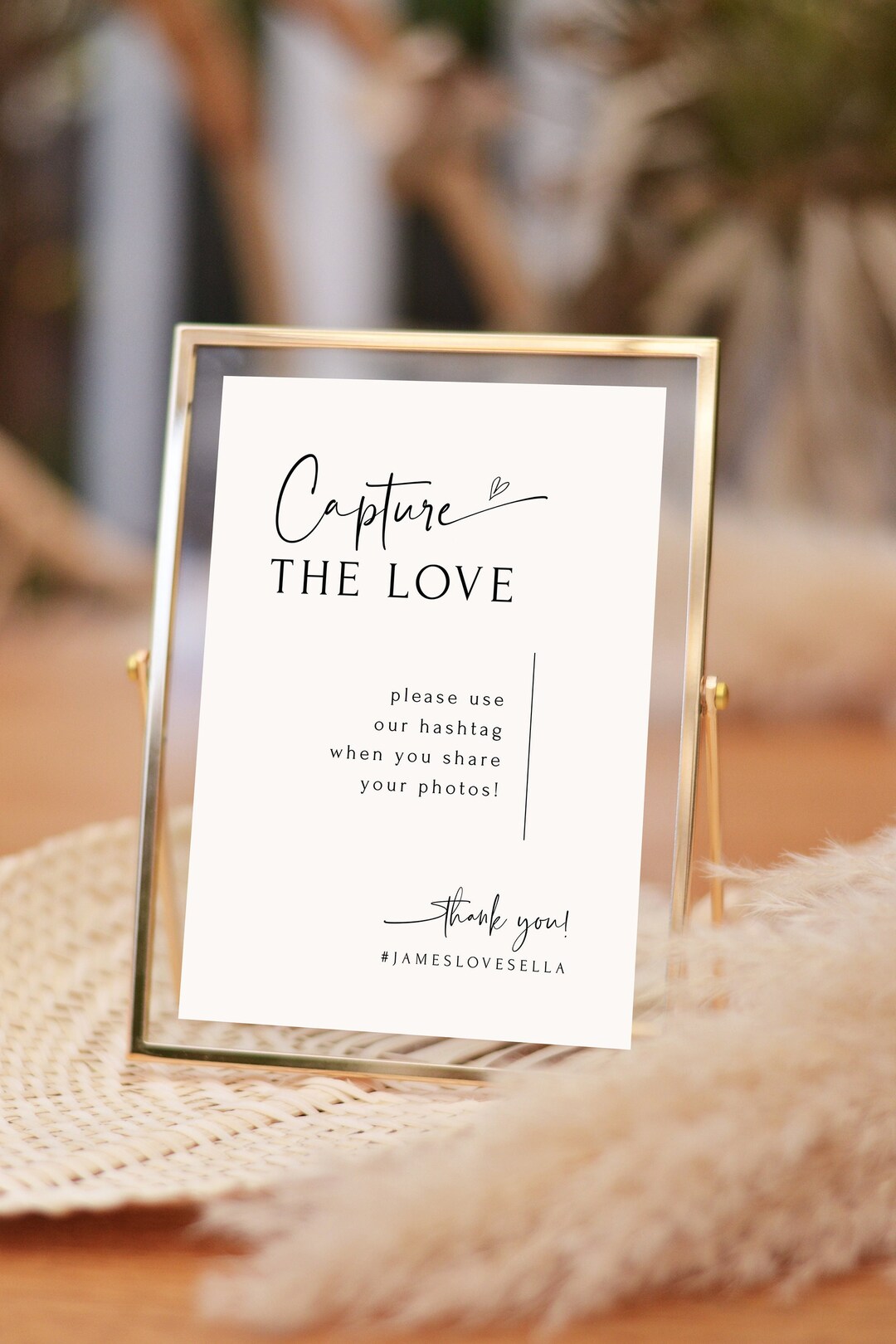 Capture the Love Sign Printable | Wedding Instagram Hashtag Sign ...