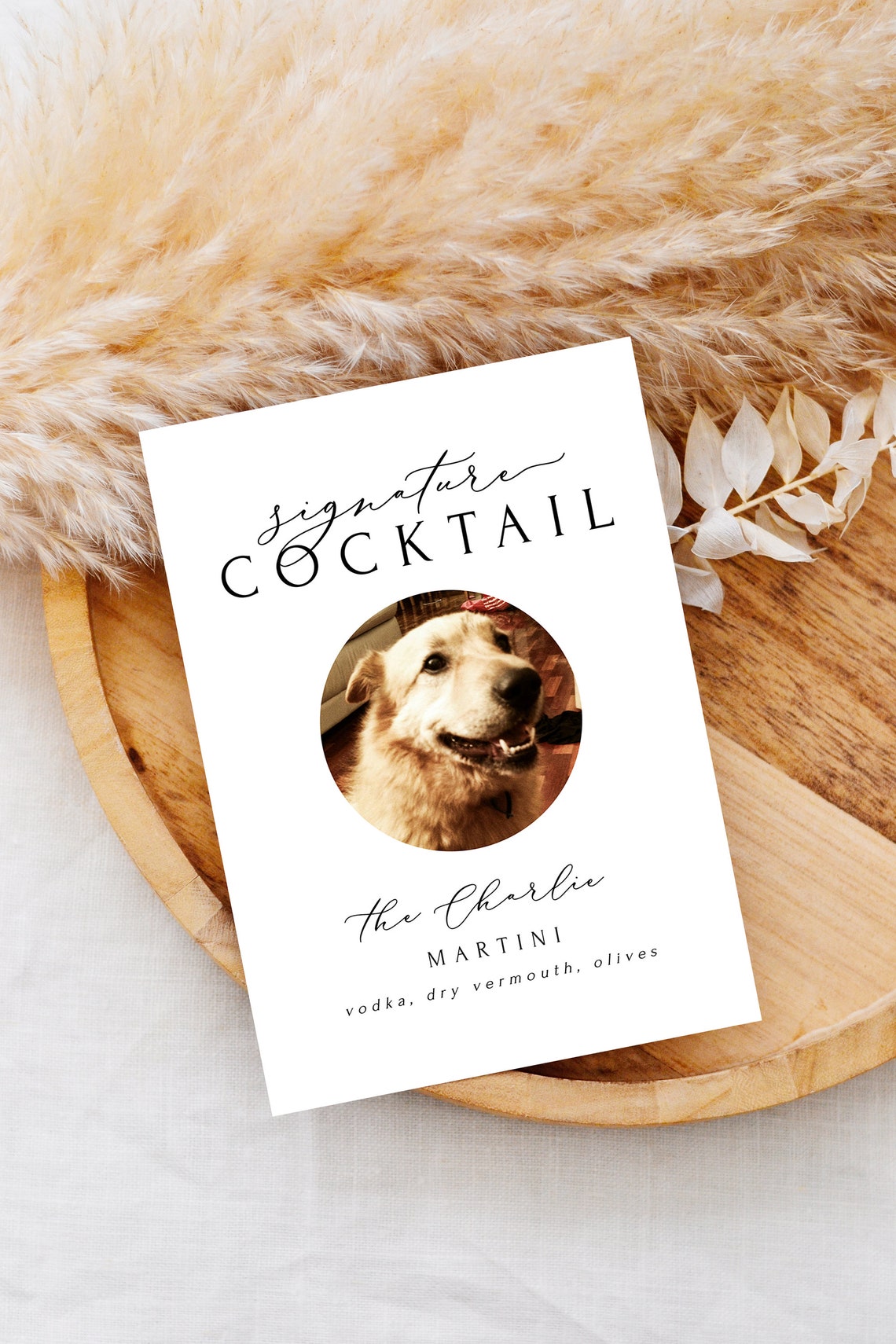 Dog Signature Cocktail Sign Signature Drink Sign Dog - Etsy