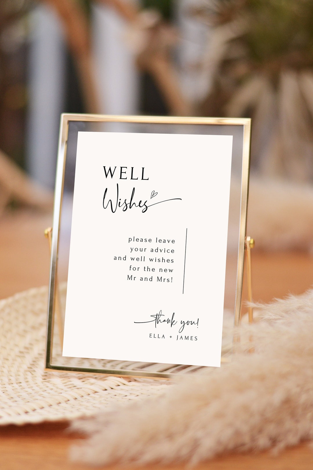 Mr and Mrs Sign, Well Wishes for New Mr and Mrs Template for Modern ...