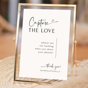 Capture the Love Sign Printable | Wedding Instagram Hashtag Sign ...