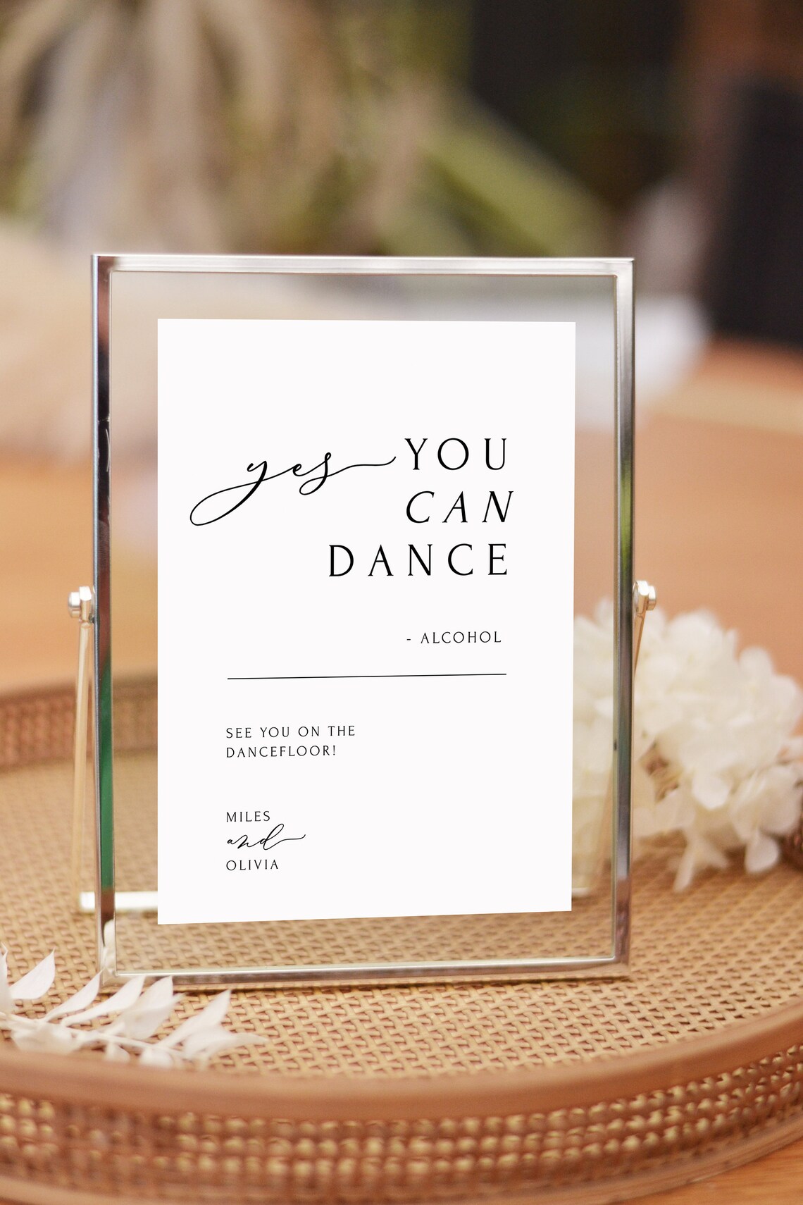 Dance Floor Sign Template for Wedding Yes You Can Dance - Etsy