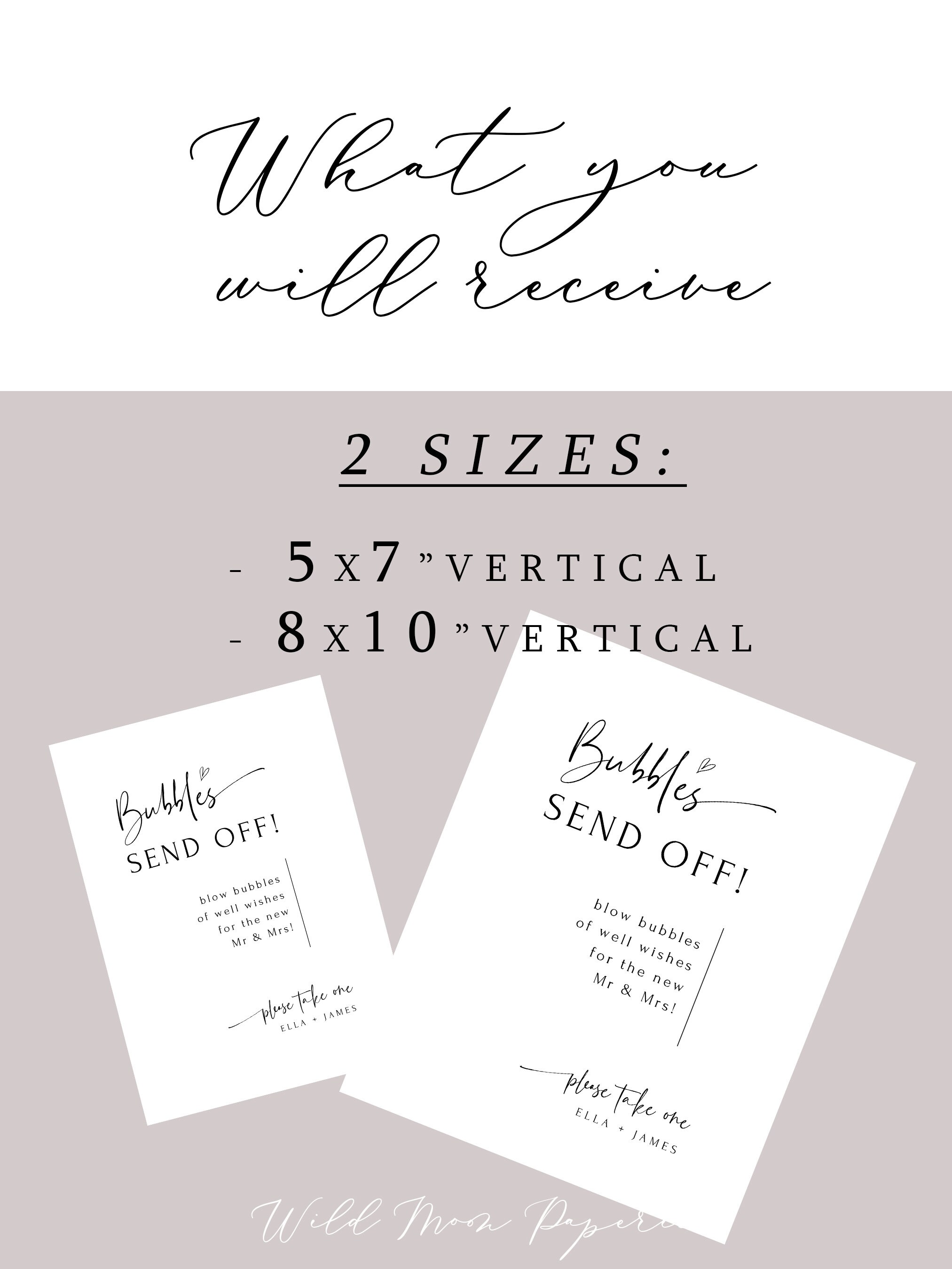 Bubbles Send off Sign Template for Wedding Bubbles for Send off Sign ...