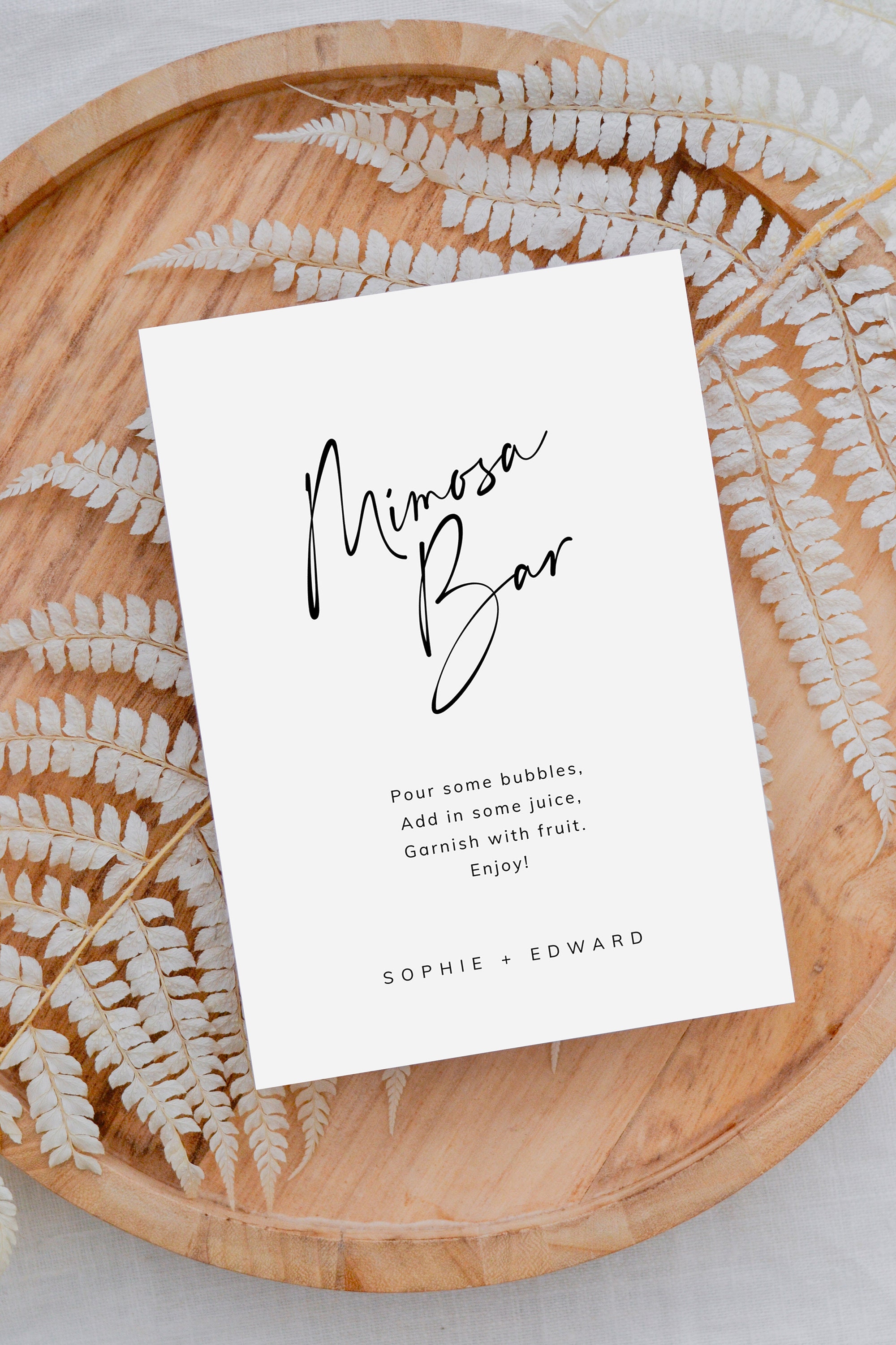 Mimosa Bar Sign Printable | Mimosa Bar Cart Decor Sign | Wedding Drinks ...