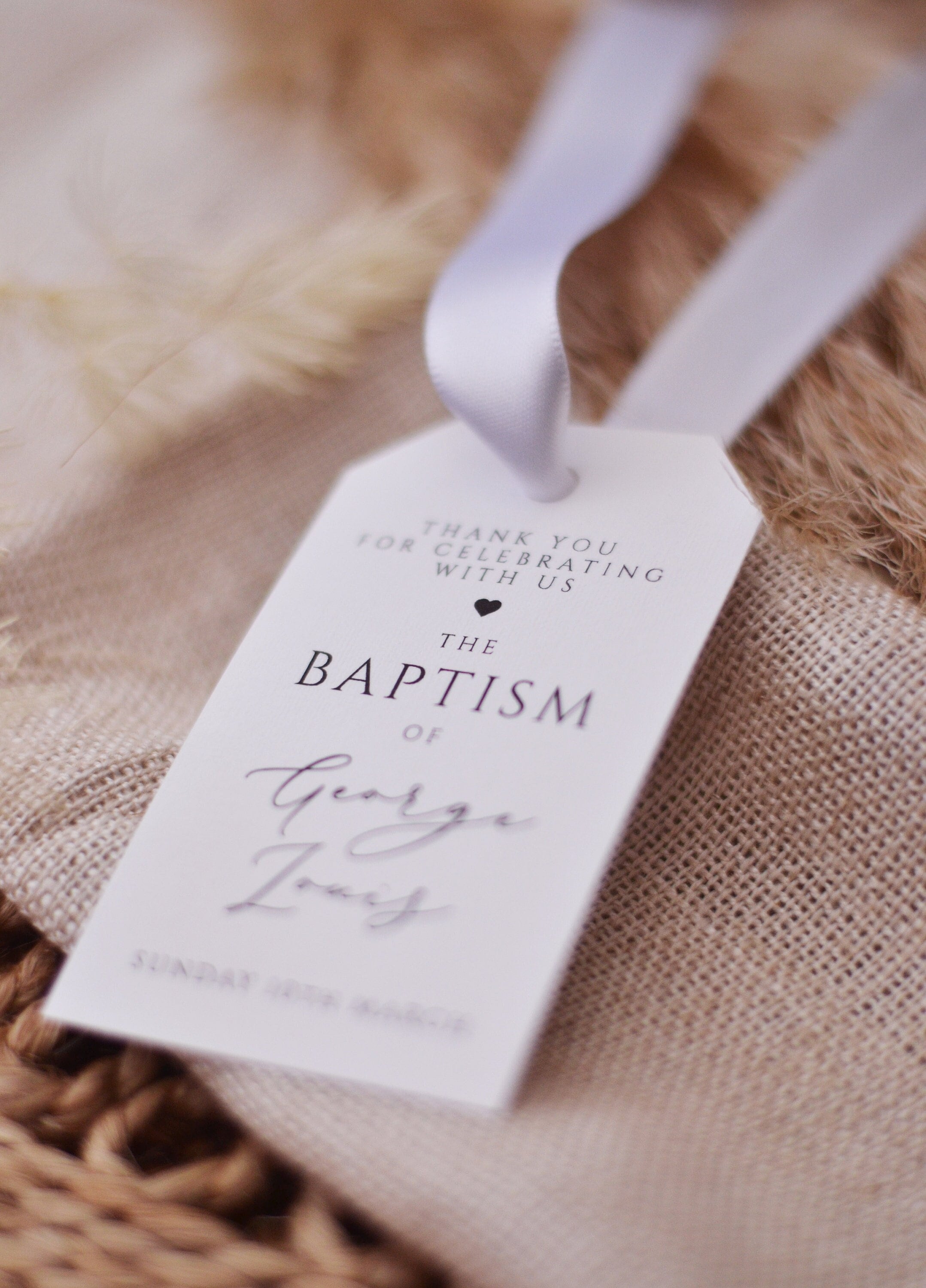Baptism Thank You Favor Tag Template | Christening Printable Favor Tag ...