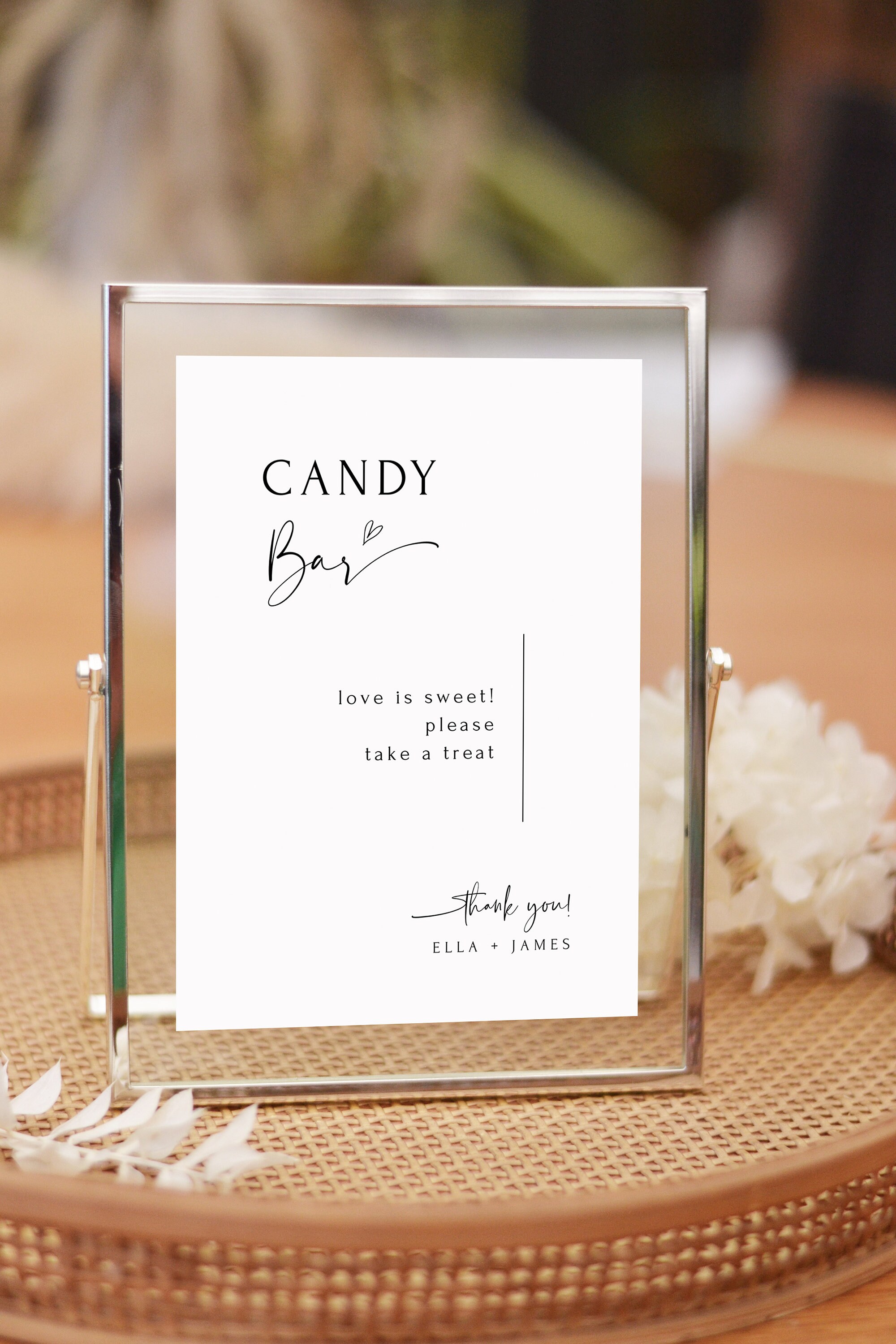 Candy Bar Sign Love is Sweet Printable Template for Minimalist - Etsy