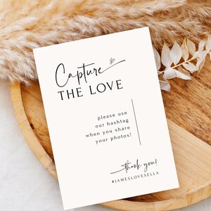 Capture the Love Sign Printable | Wedding Instagram Hashtag Sign ...