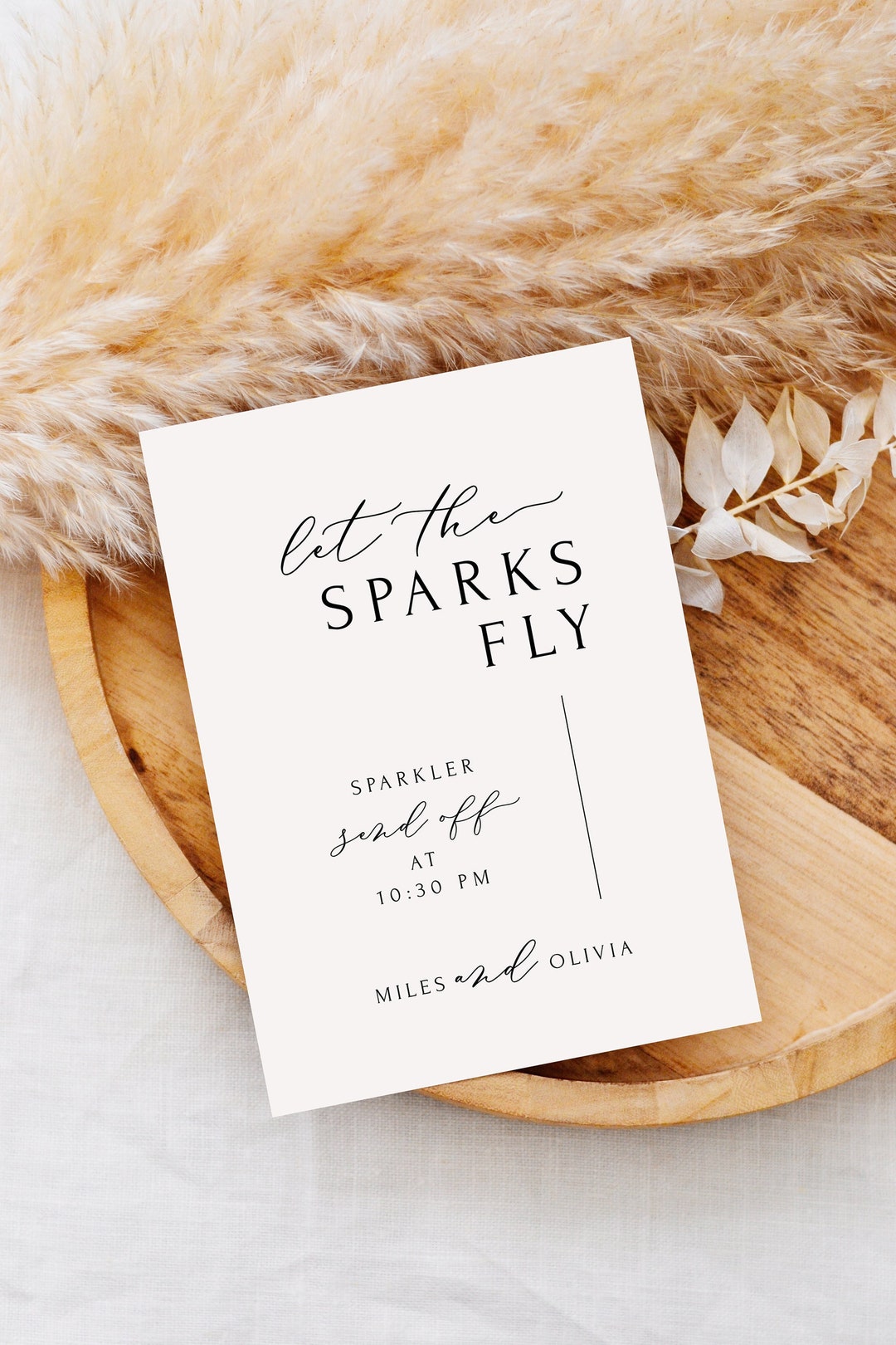 Lets Sparks Fly Printable 5x7 | Sparkler Send off Sign for Minimalist ...