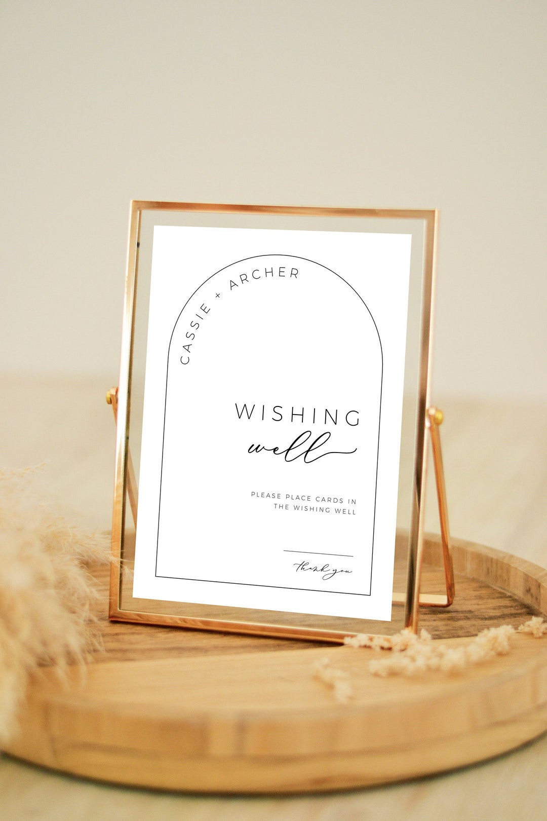 Wishing Well Sign Template Wedding | 5x7 and 8x10 Cards and Gifts Sign ...