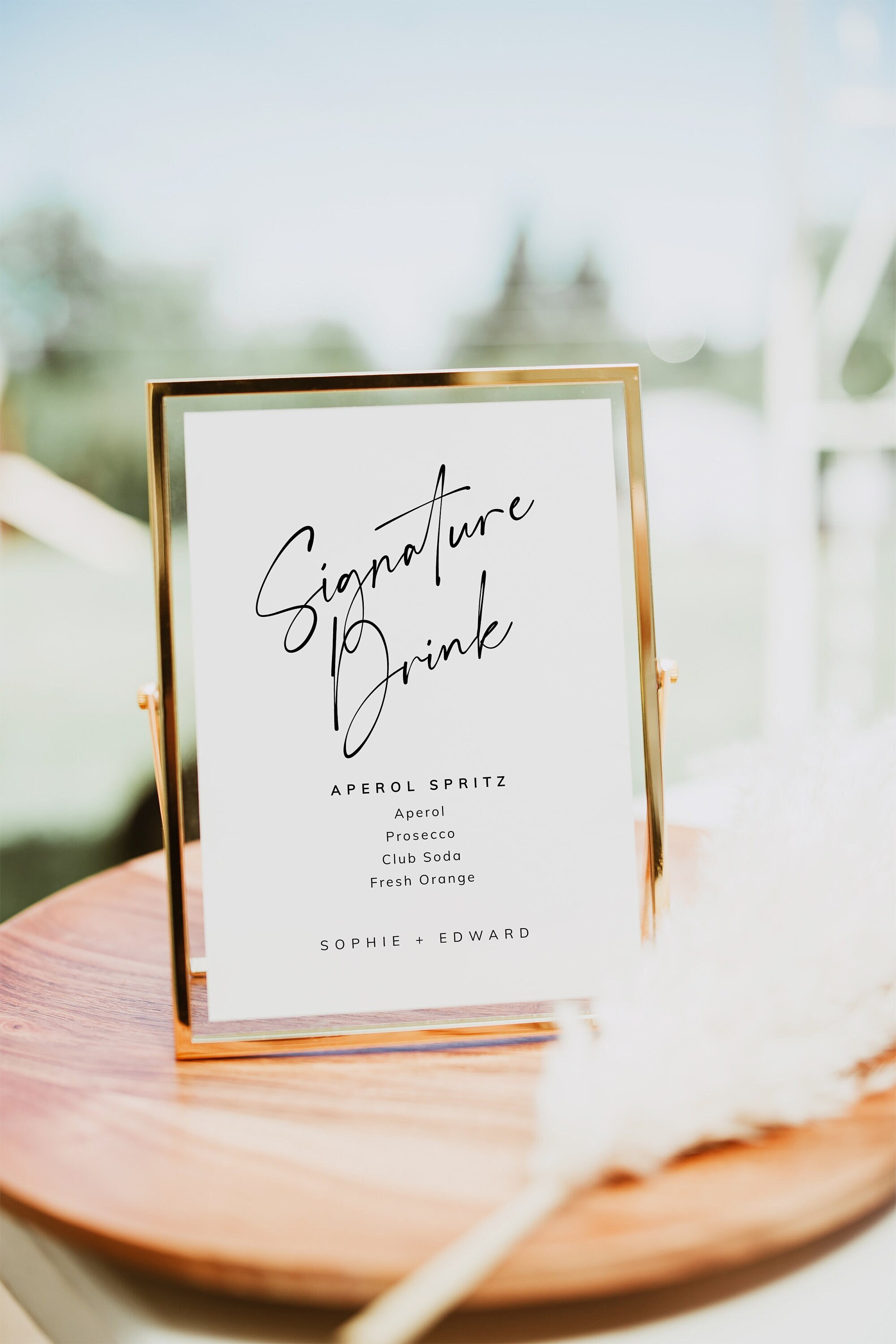 Wedding Signature Drinks Menu | Signature Cocktail Sign Template ...