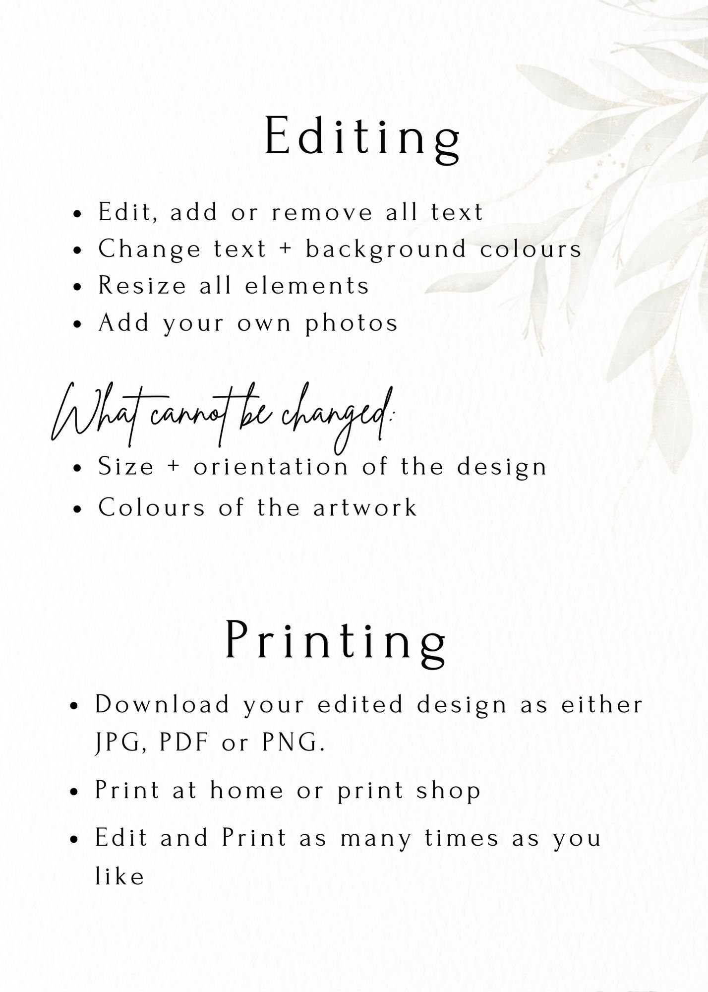 Wishing Well Sign Template Cards and Gifts Sign for Minimalist Wedding ...