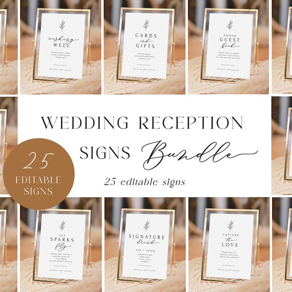 Reception Sign - Etsy