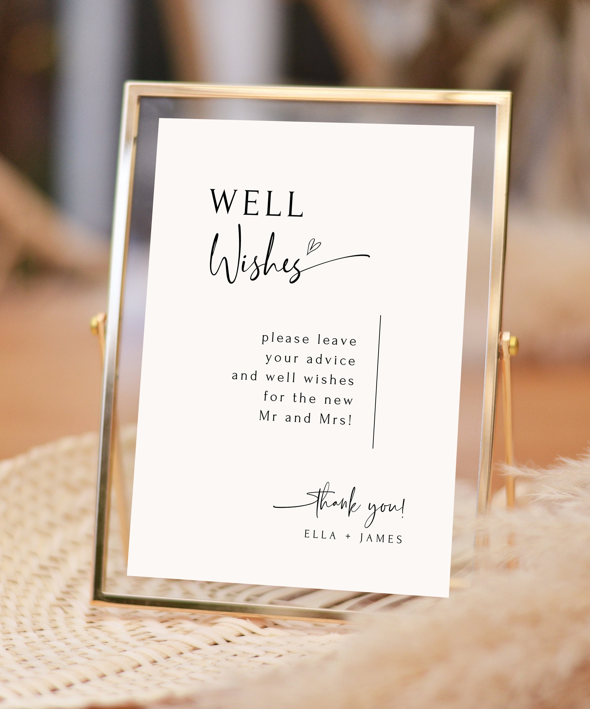 Mr and Mrs Sign, Well Wishes for New Mr and Mrs Template for Modern ...