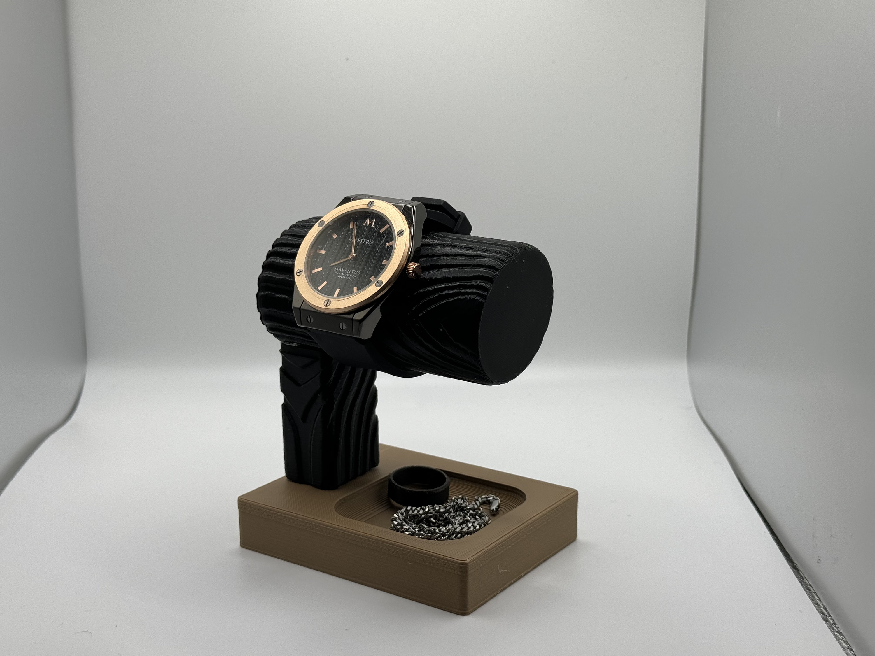 Wooden Watch Stand (3D Printed) Wristwatch Storage | Timepiece Storage ...