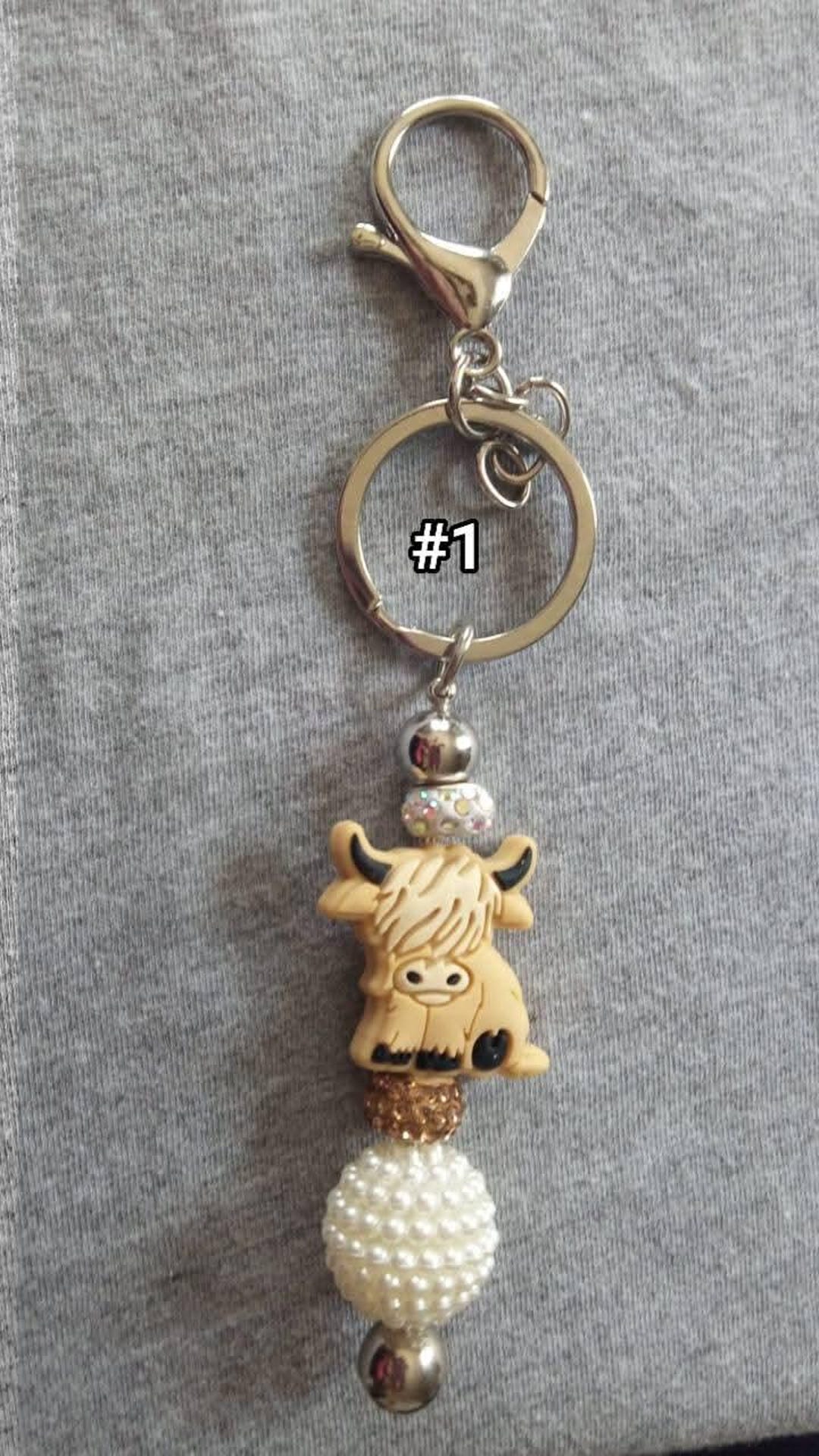 Super Cute Highland Cow Keychain, Scottish Highland Outlander Cow, Gift ...