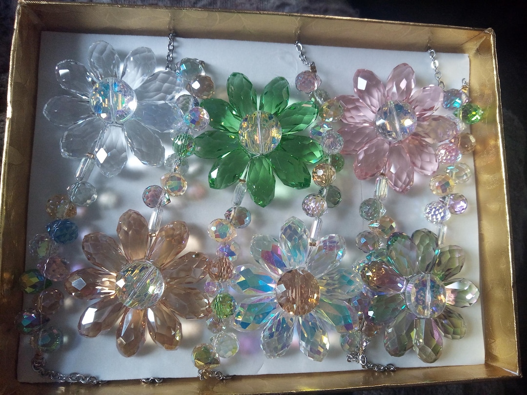 Crystal Sunflower Suncatcher Hanging Ornaments, Rainbow Maker Indoor ...