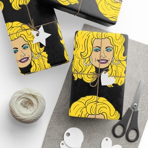 Dolly Parton Inspired Wrapping Paper, Fun Gift Wrap for Birthdays ...