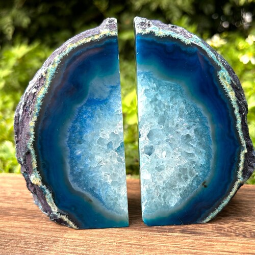 Agate Book End Purple Agate Bookend Pair 3 to 6 Lb Geode - Etsy